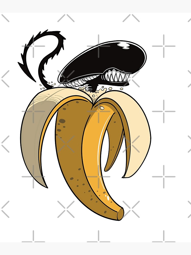 "The Banana Birth of an Alien" Poster for Sale by Narwhal-Art | Redbubble