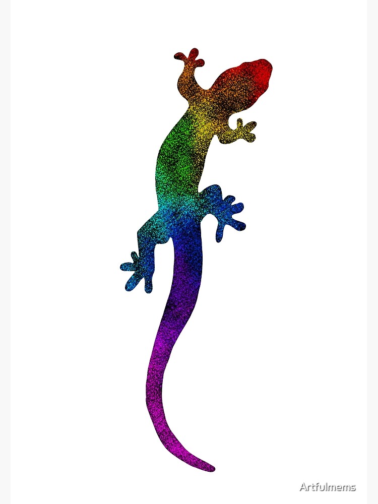 "Rainbow Lizard " Poster for Sale by Artfulmems | Redbubble