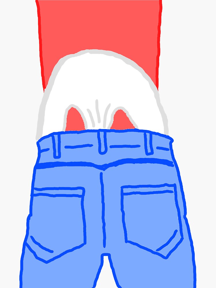 "Wedgie Design" Sticker for Sale by CharxDesigns | Redbubble