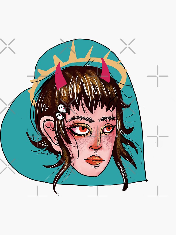 "Nephilim girl" Sticker for Sale by Grimm-Boutiques | Redbubble