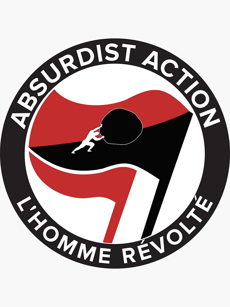 "Absurdist Action" Sticker for Sale by AntiCommodities | Redbubble