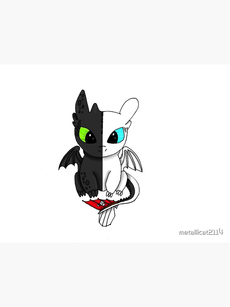 "night/light fury chibi fanart" Poster for Sale by metallicat2114 ...