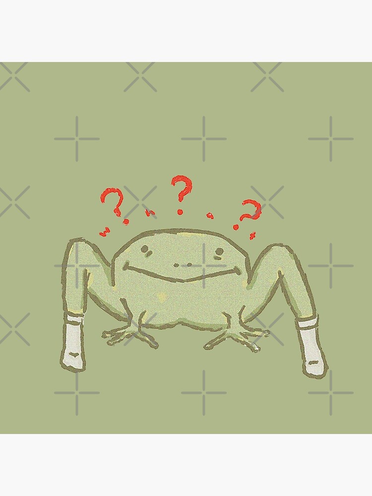 "Confused frog with jazz hands and socks" Poster by Teagbone | Redbubble