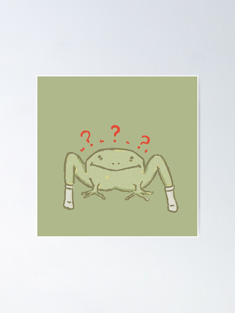 "Confused frog with jazz hands and socks" Poster by Teagbone | Redbubble