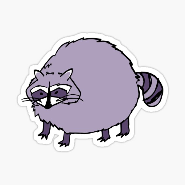 Fat Raccoon Stickers | Redbubble