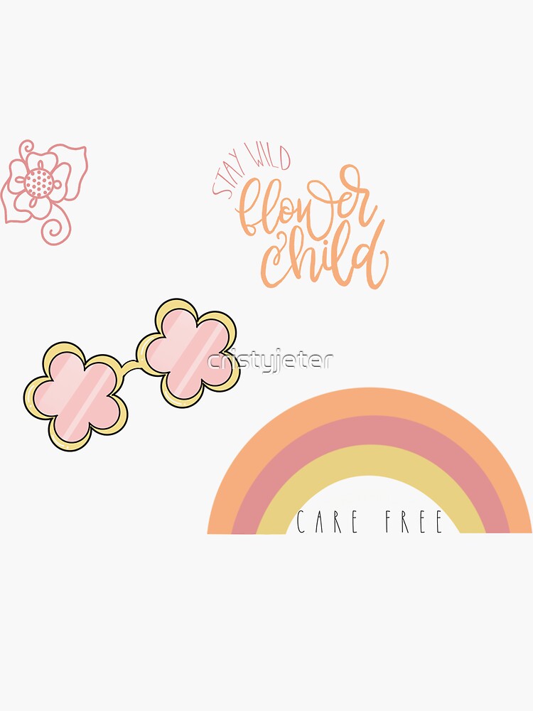 "Flower Child" Sticker for Sale by cristyjeter | Redbubble