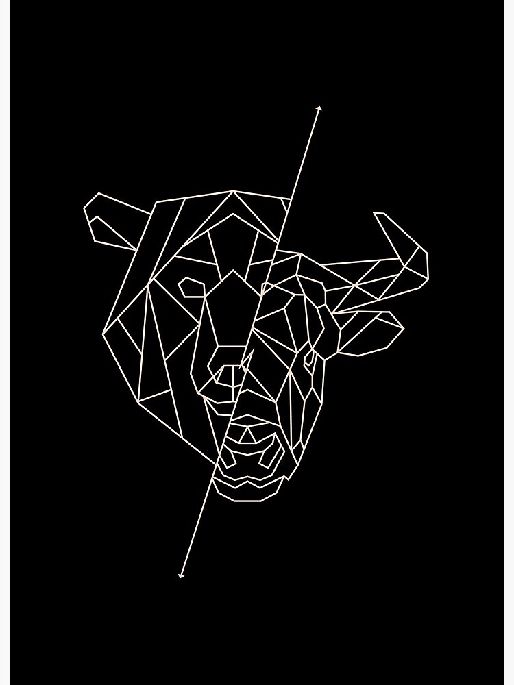 "geometric bear bull " Art Board Print by pirminio | Redbubble