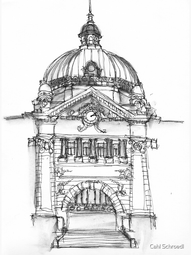 "Flinders Station" Art Print for Sale by cahlschroedl | Redbubble