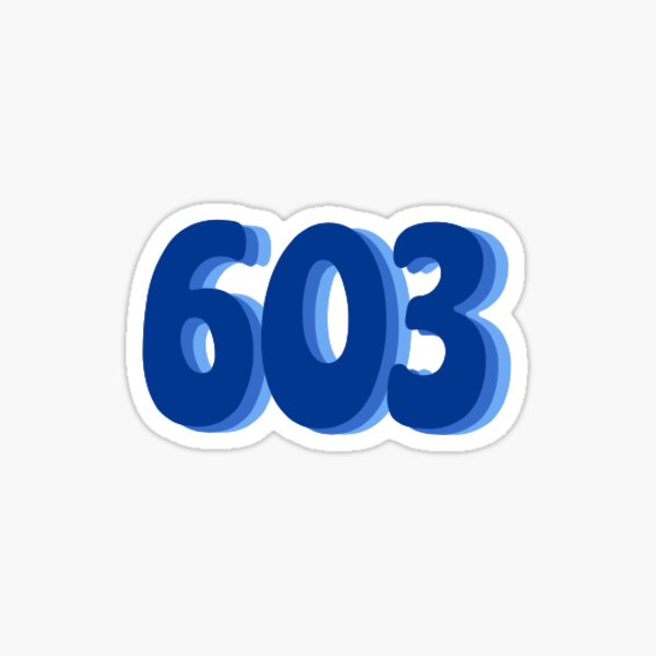 "603 Sticker " Sticker for Sale by Ivy-Shattuck | Redbubble