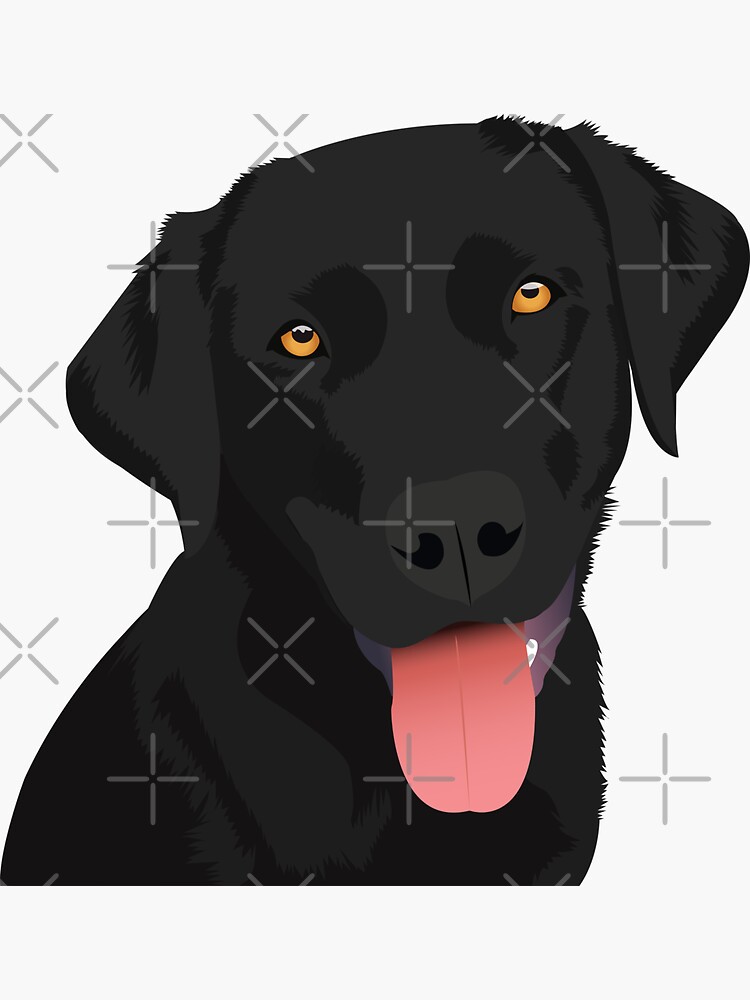 "Bruno the Black Lab" Sticker for Sale by KCPetPortraits | Redbubble