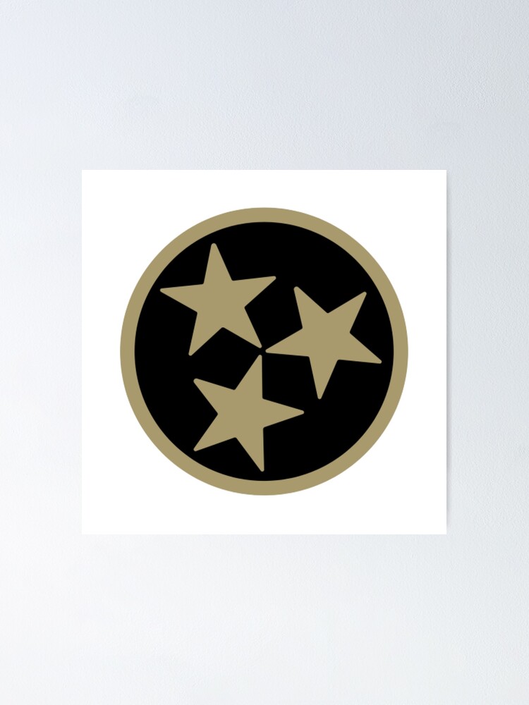 "Black & Gold Tri-Star" Poster for Sale by tennessee-carly | Redbubble