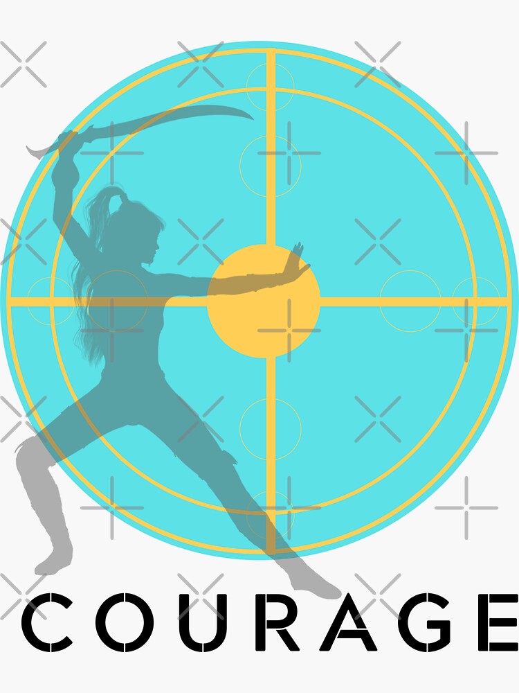 "Courage: Sigil " Sticker for Sale by hojo76 | Redbubble