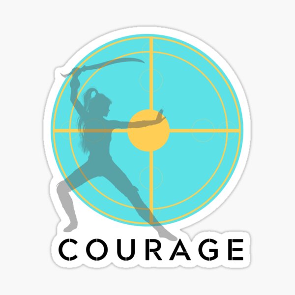 "Courage: Sigil " Sticker for Sale by hojo76 | Redbubble