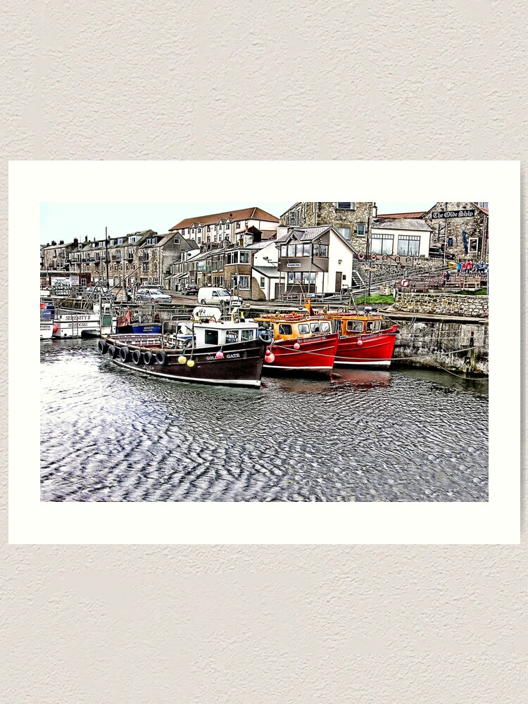 "The Harbour at Seahouses,Northumberland" Art Print for Sale by ...