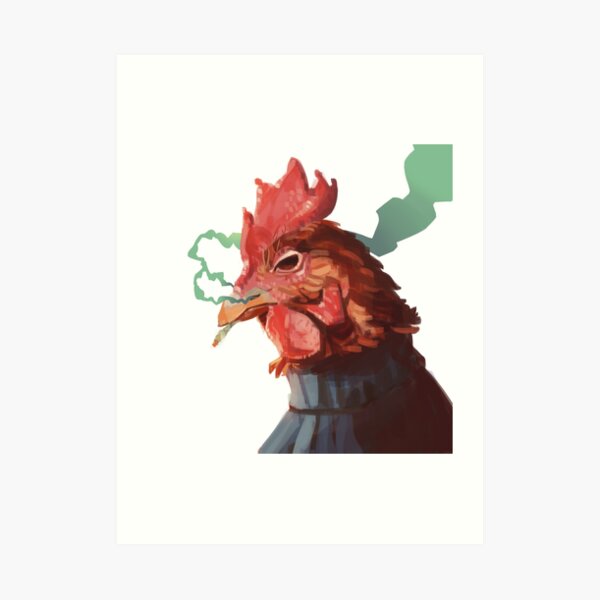 "Smoking Rooster " Art Print by toskart | Redbubble