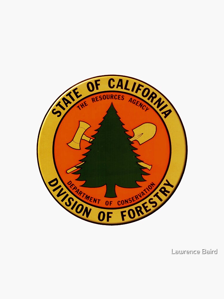 "California Division of Forestry" Sticker for Sale by lawrencebaird ...