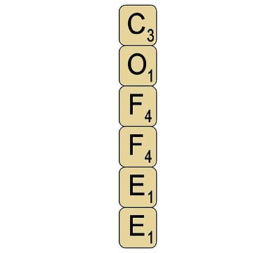 Pegatina for Sale con la obra «Scrabble de café» de beyoncecatsocks ...