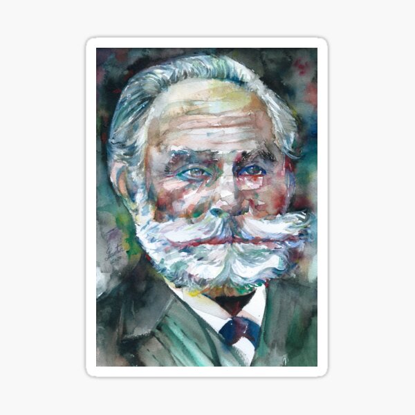 "IVAN PAVLOV watercolor portrait" Sticker for Sale by lautir | Redbubble