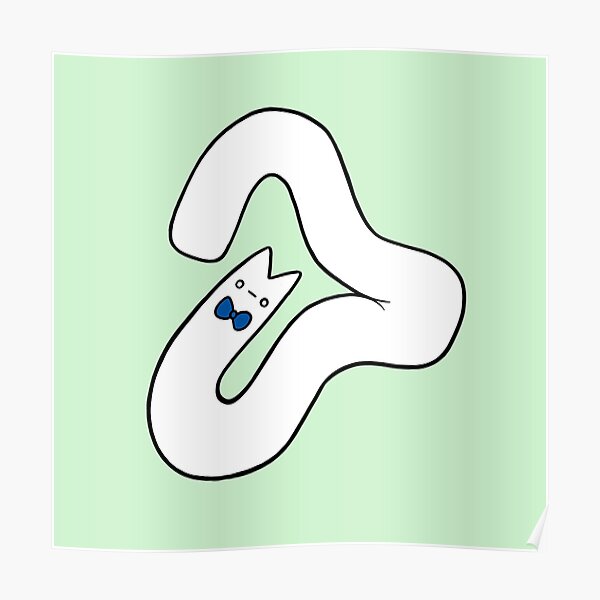"Wiggly Worm Kat" Poster for Sale by KatKweenDesigns | Redbubble