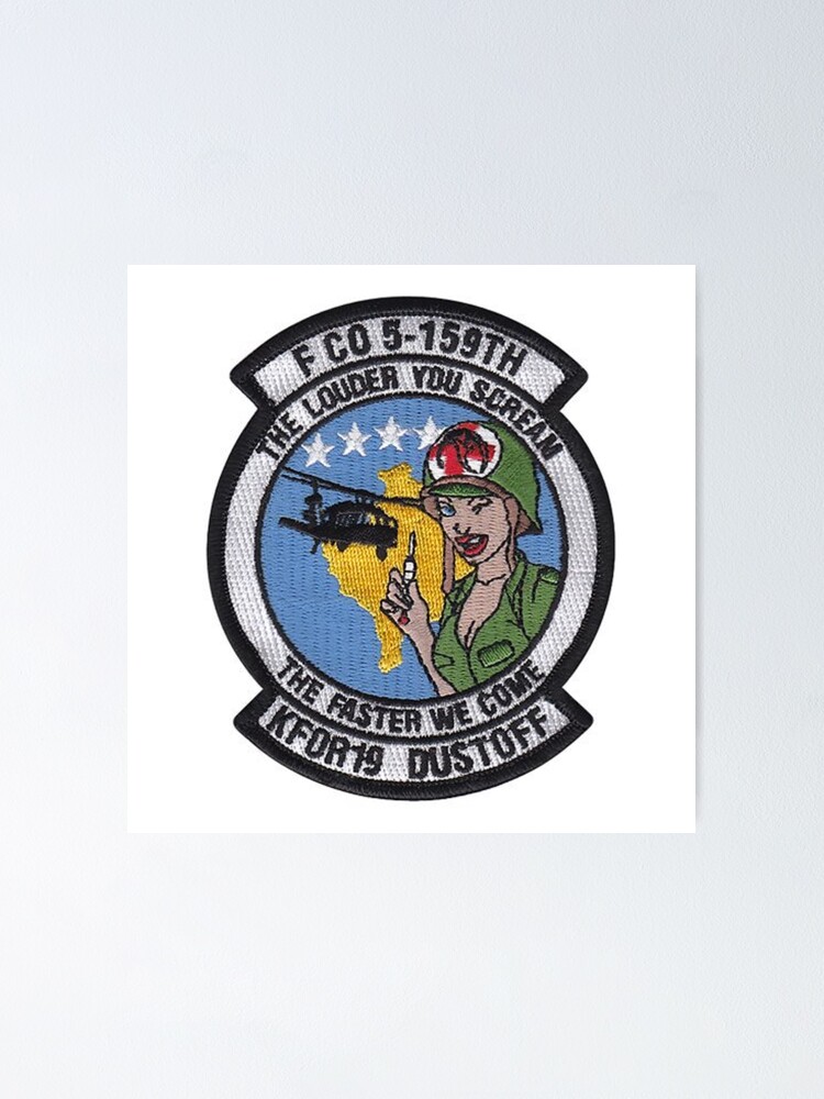 "US Army F CO 5-159 5-159 AVN KFOR19 DUSTOFF Sticker" Poster by ...