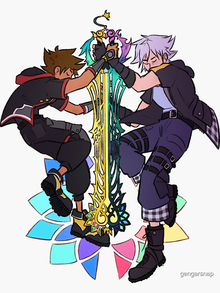 "Union Keyblade -- Sora and Riku" Sticker for Sale by gengarsnap | Redbubble