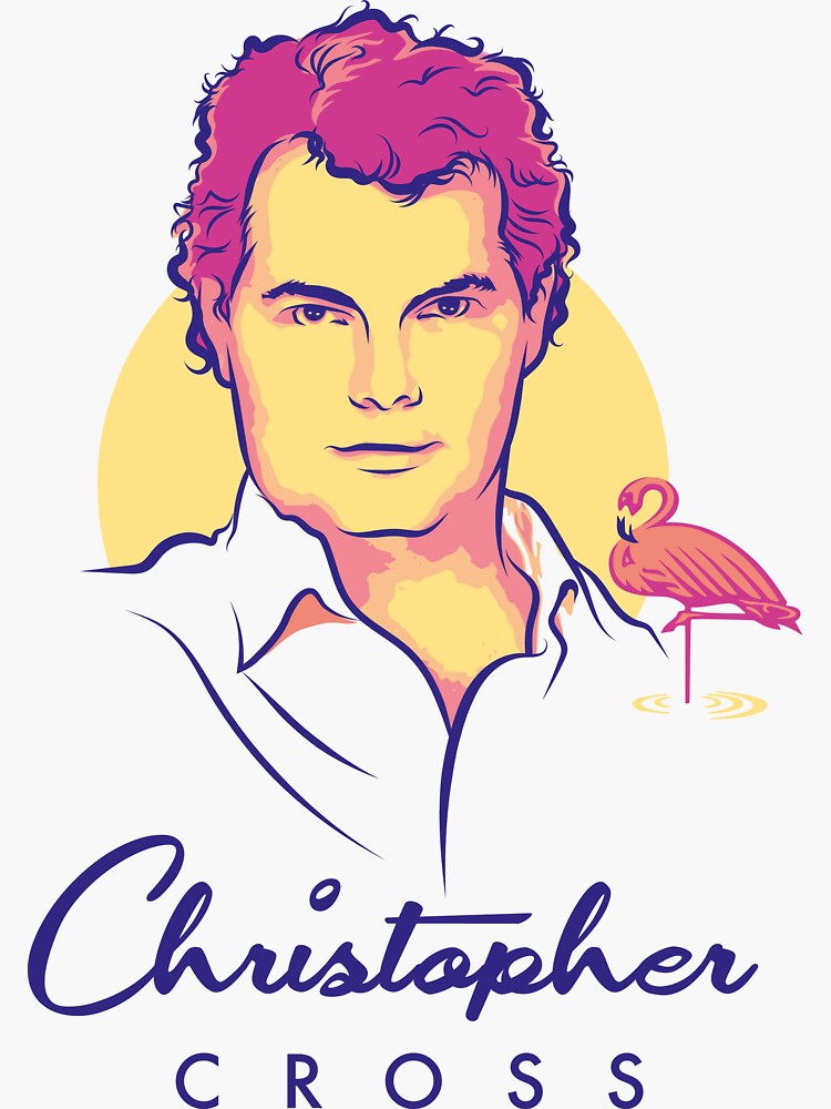 "Christopher Cross" Sticker for Sale by SoftrockTees | Redbubble