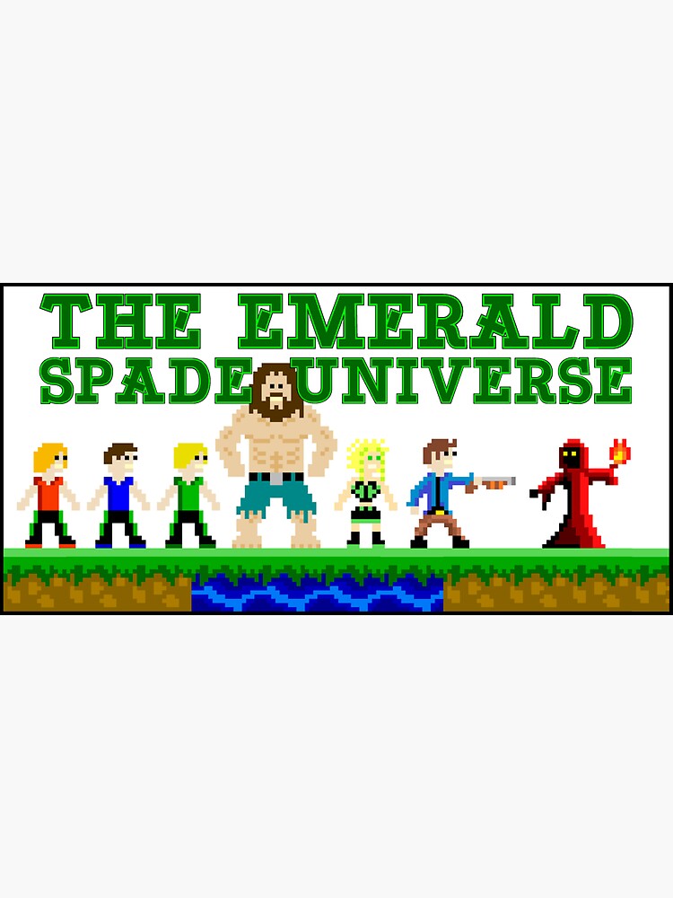 "The Emerald Spade Universe: 8-Bit Characters" Sticker for Sale by ...