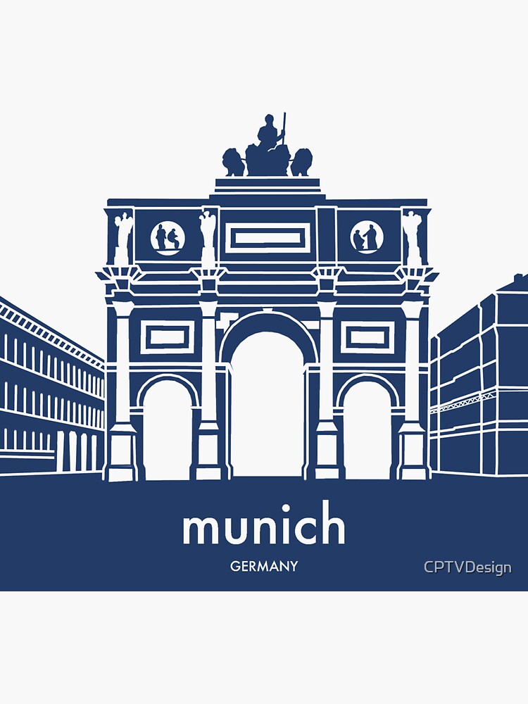 "Iconic Munich" Sticker for Sale by CPTVDesign | Redbubble