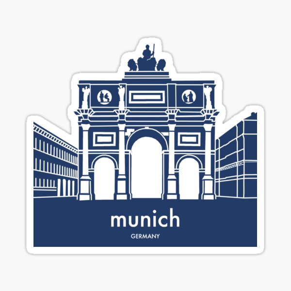"Iconic Munich" Sticker for Sale by CPTVDesign | Redbubble