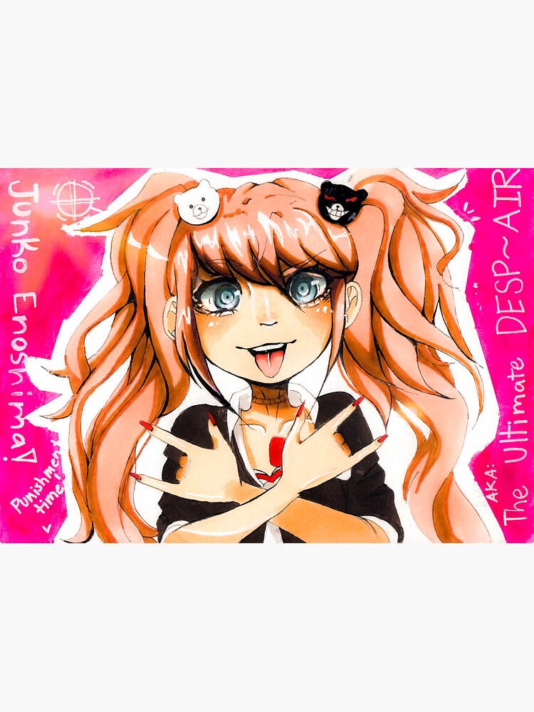 "Junko Enoshima!" Sticker for Sale by CherriAnim | Redbubble