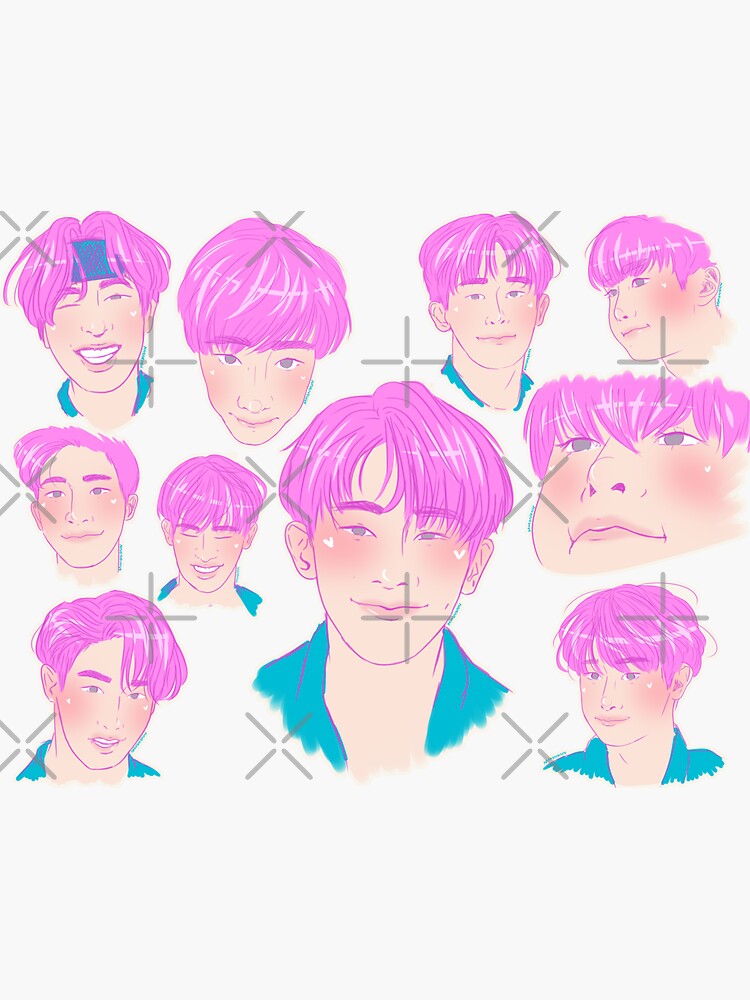 "wonho smiles" Sticker by mmononn | Redbubble
