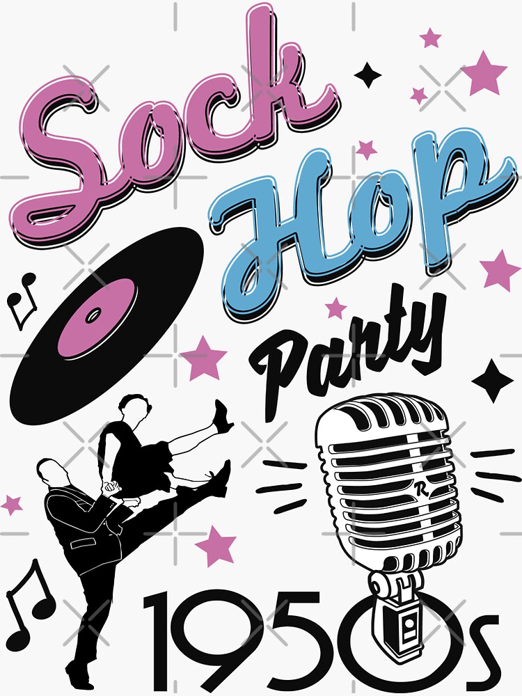 "1950s Sock Hop Dance Party Pinup Rockabilly Music Rock n Roll Doo Wop ...