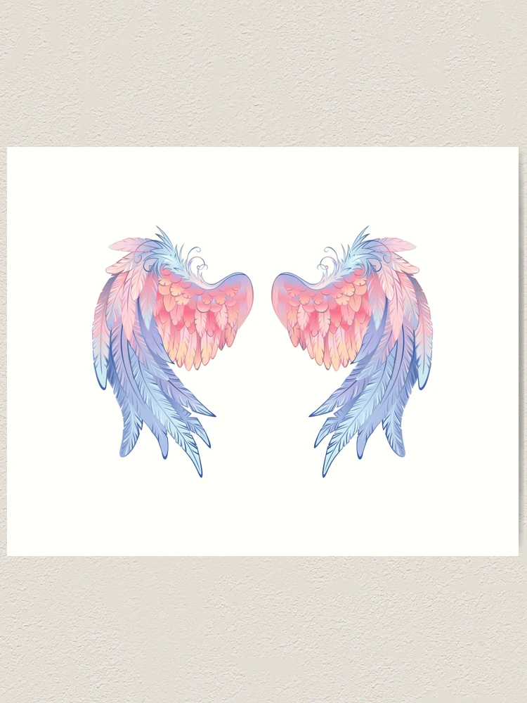 Angel Wing Drawings Tumblr Angel Wings Black And White Art Print