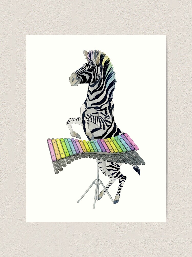 "Zebra Playing a Xylophone" Art Print for Sale by AuntieBetty | Redbubble