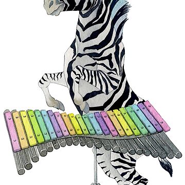 "Zebra Playing a Xylophone" Art Print for Sale by AuntieBetty | Redbubble