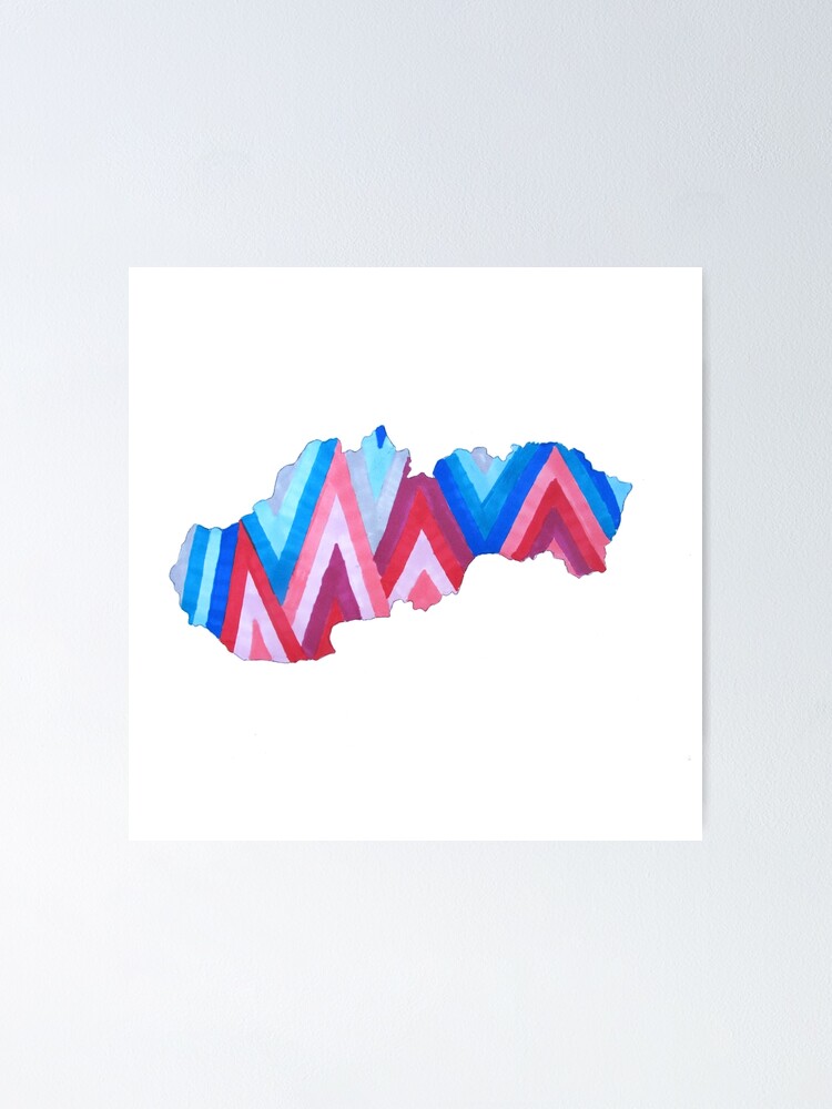 "Slovakia map illustration" Poster by acediscovery | Redbubble