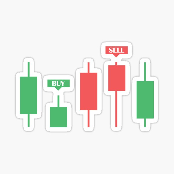"Forex - Trading Investment, Candlesticks, Stock market" Sticker for ...