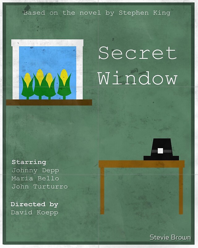 "Secret Window Minimal" by Stevie Brown | Redbubble