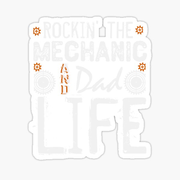 "Mechanic Father Quote | Daddy Life Garage Machine" Sticker by ...