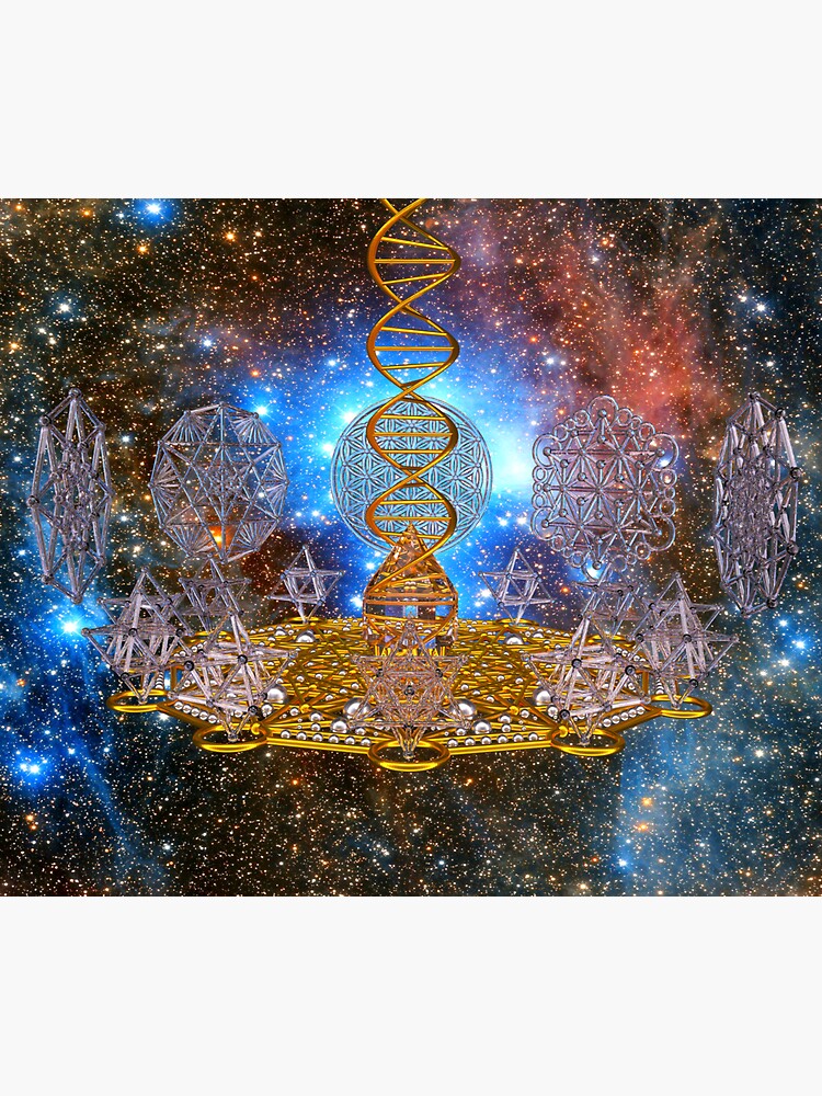 "Crystal Stargate DNA Healing Code" Sticker by Niels-Bagchus | Redbubble
