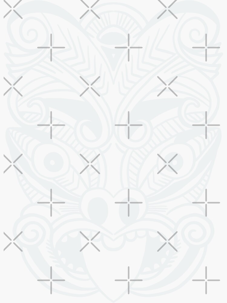 "The Haka Mask - Maori New Zealand Dance Rugby" Sticker for Sale by ...