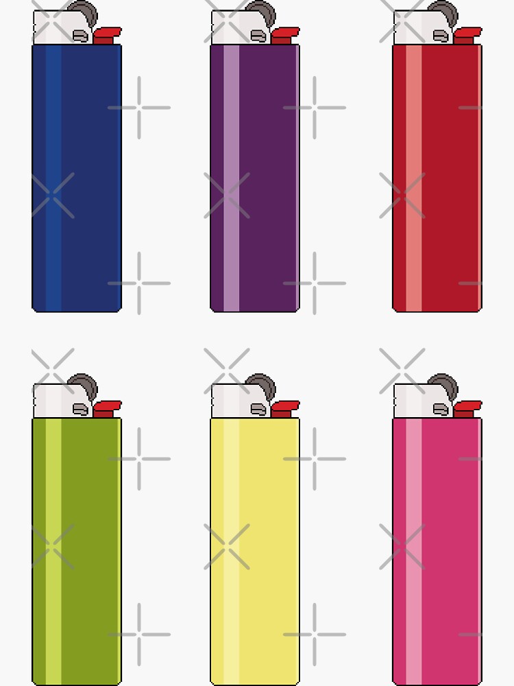"Pixel Lighters" Sticker for Sale by Nabibibi | Redbubble