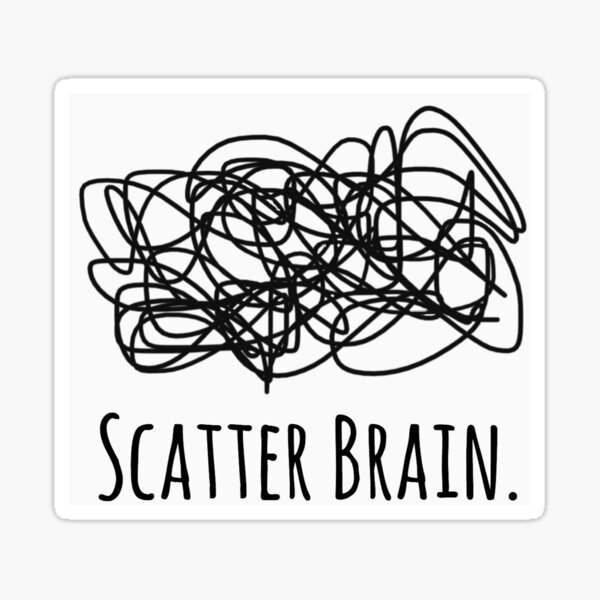 "Scatter Brain " Sticker for Sale by amia00 | Redbubble