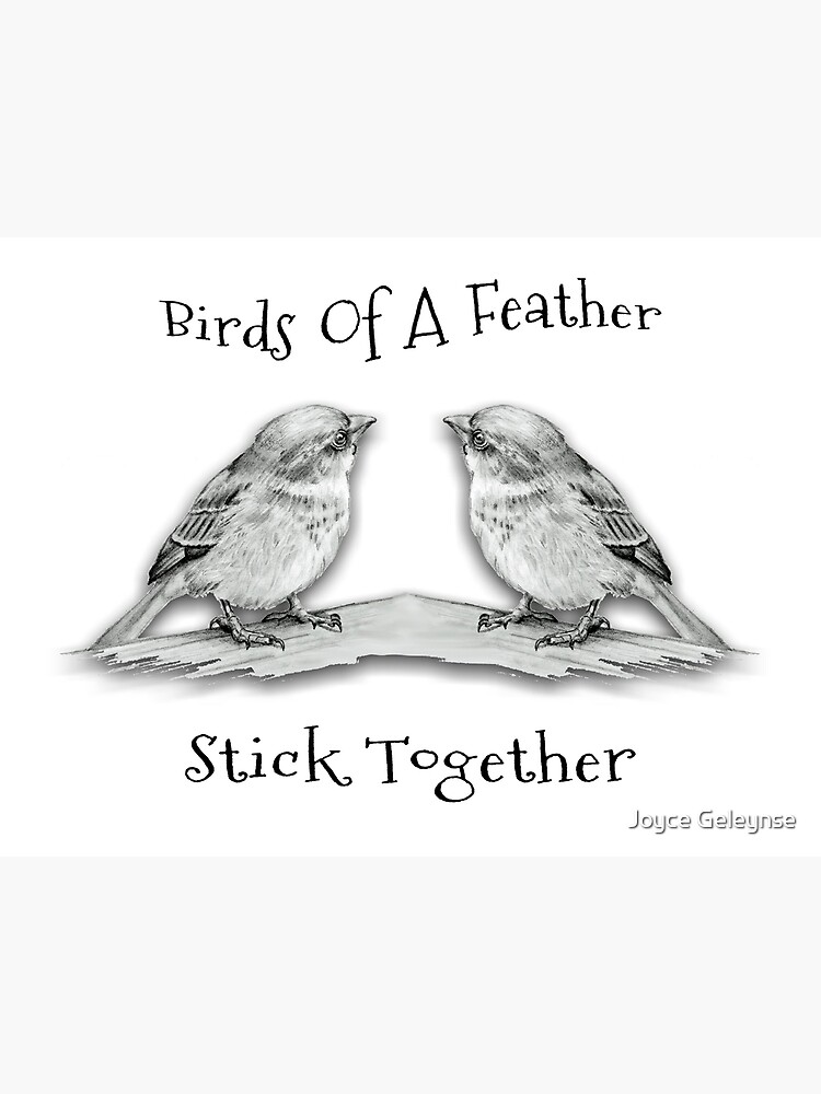 "Birds of a Feather Stick Together, Pencil Drawing, Kindred Spirits ...