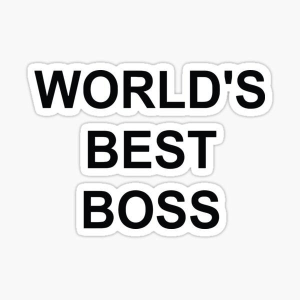 "World's Best Boss - The Office " Sticker for Sale by typeontees ...