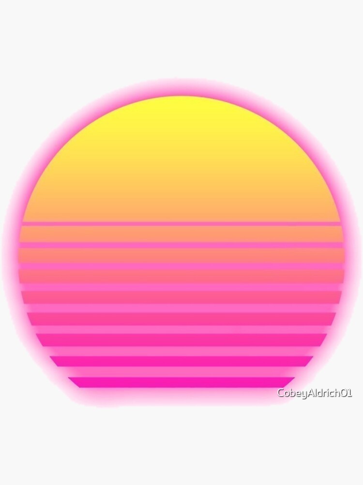 "Vaporwave Sunrise Design" Sticker for Sale by CobeyAldrich01 | Redbubble