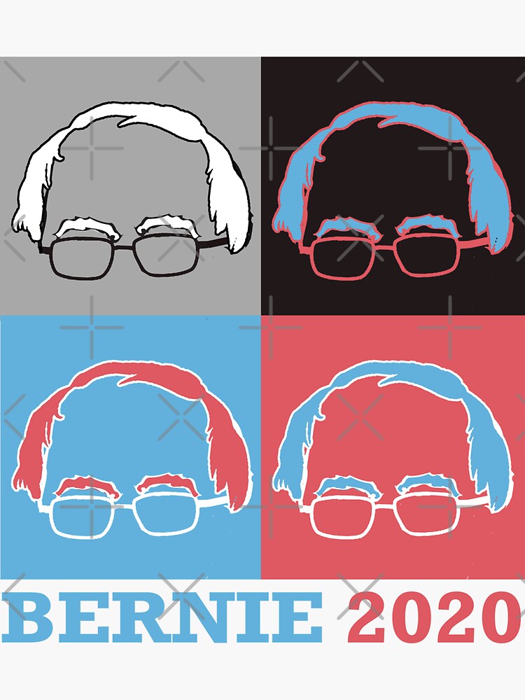 "BERNIE 2020 Pop Art " Sticker for Sale by popdesigner | Redbubble