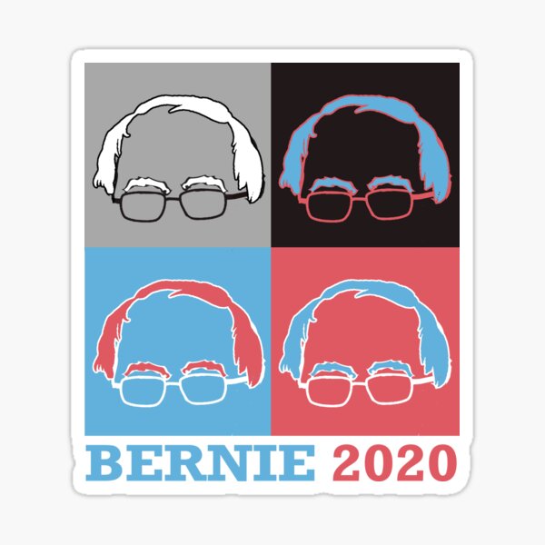 "BERNIE 2020 Pop Art " Sticker for Sale by popdesigner | Redbubble