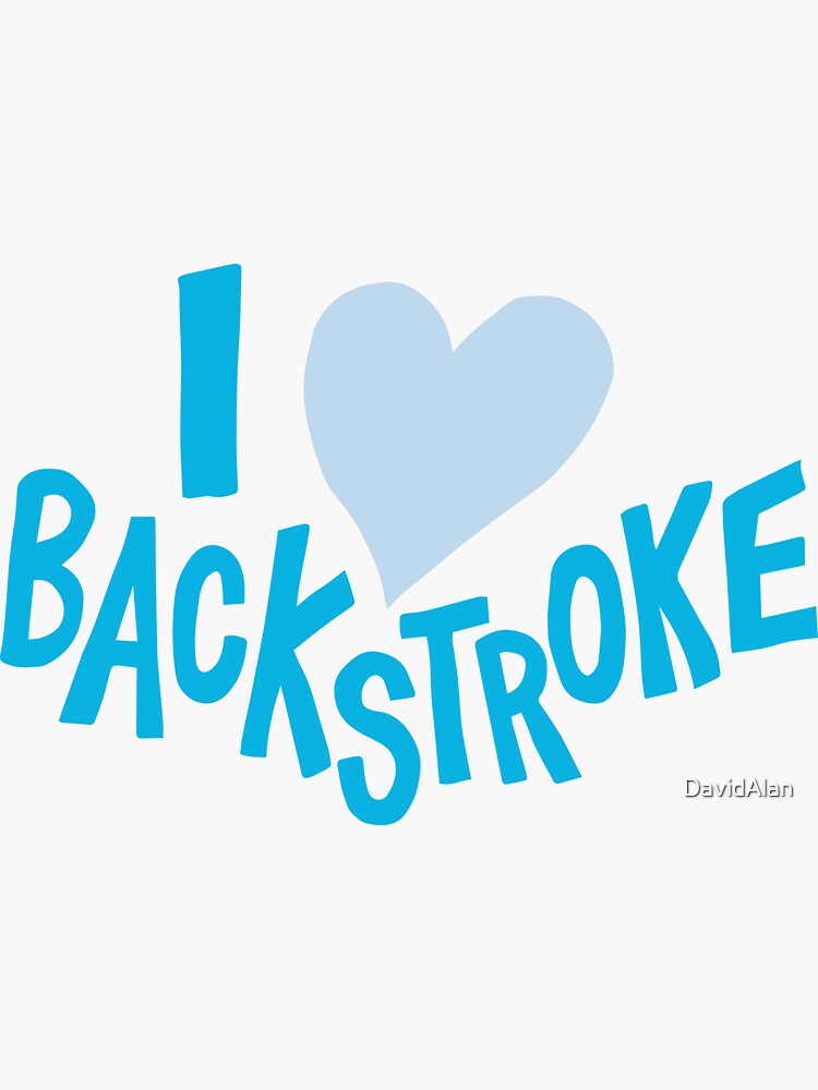 "I Heart Backstroke Swimming" Sticker for Sale by DavidAlan | Redbubble