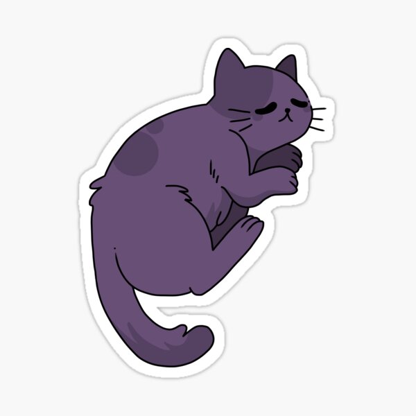 "Purple Cat" Sticker for Sale by Kimu-Artz | Redbubble